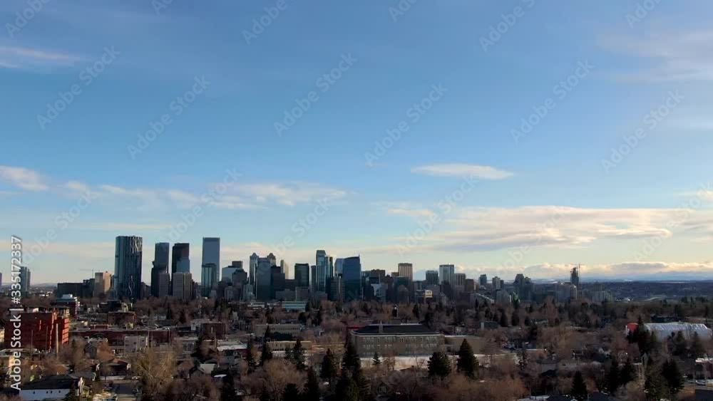 Aerial footage of Calgary, Alberta in Canada. Drone footage of Calgary ...