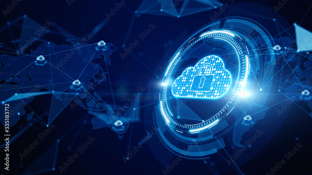Digital Cloud Computing Cyber Security Digital Data Network Protection Future Technology