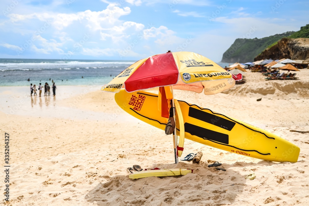 Surf rescue lifeguard at the beach in Indonesia Bali Stock Photo ...