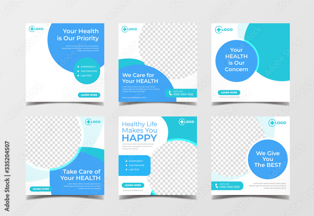 Medical healthcare banner for flyer and social media post template ...