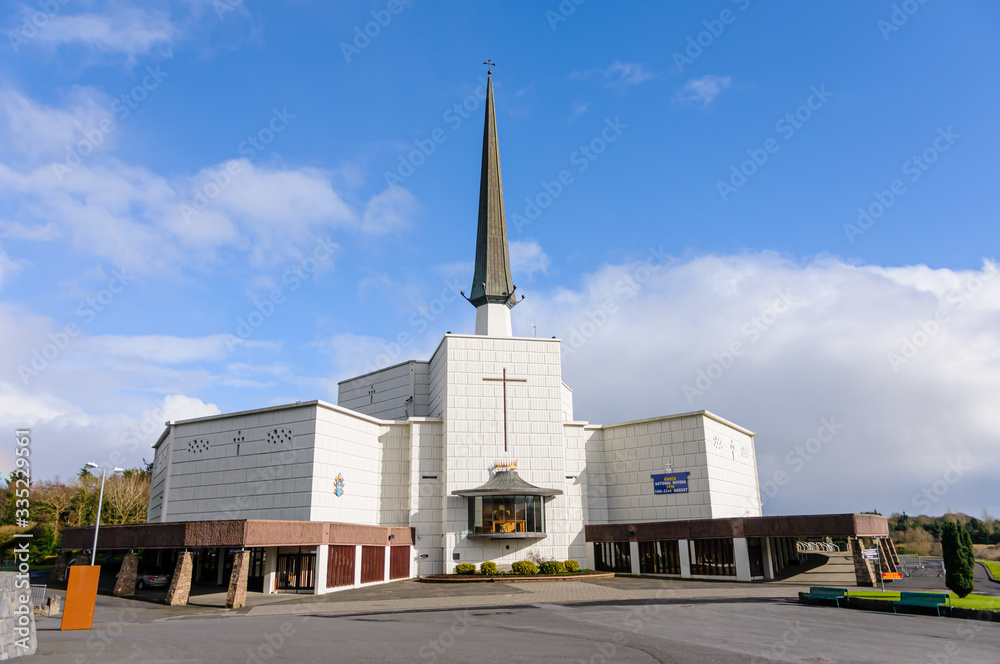Knock Basilica at the site of the holy shrine Stock Photo | Adobe Stock