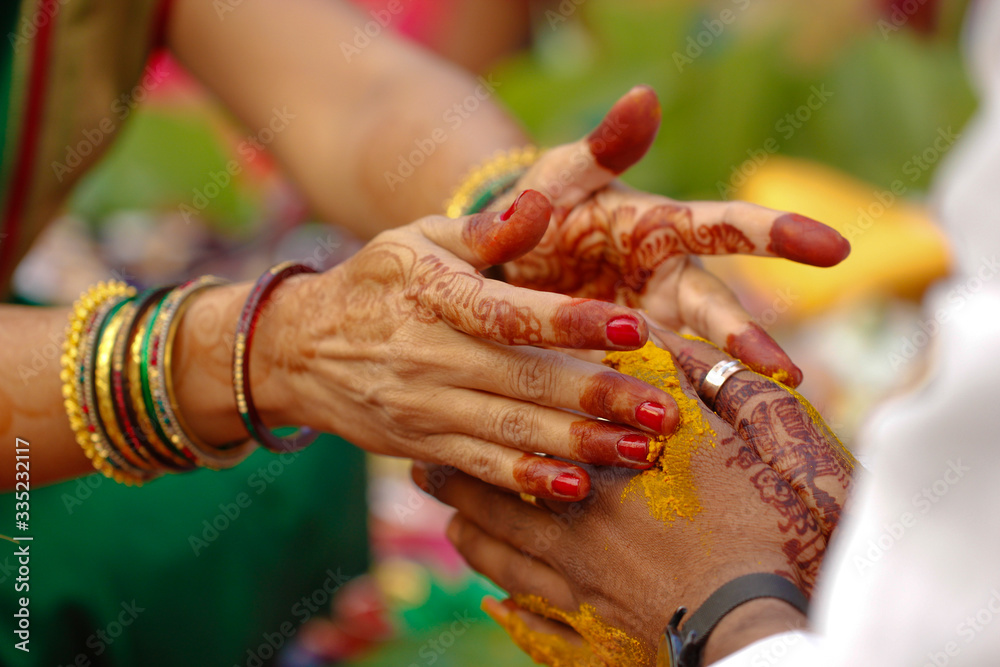 Indian Traditional Wedding: haldi ceremony Stock Photo | Adobe Stock