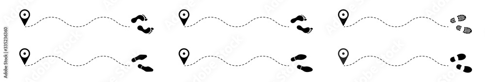 Trajectory of movement. The direction of movement of human tracks in a ...