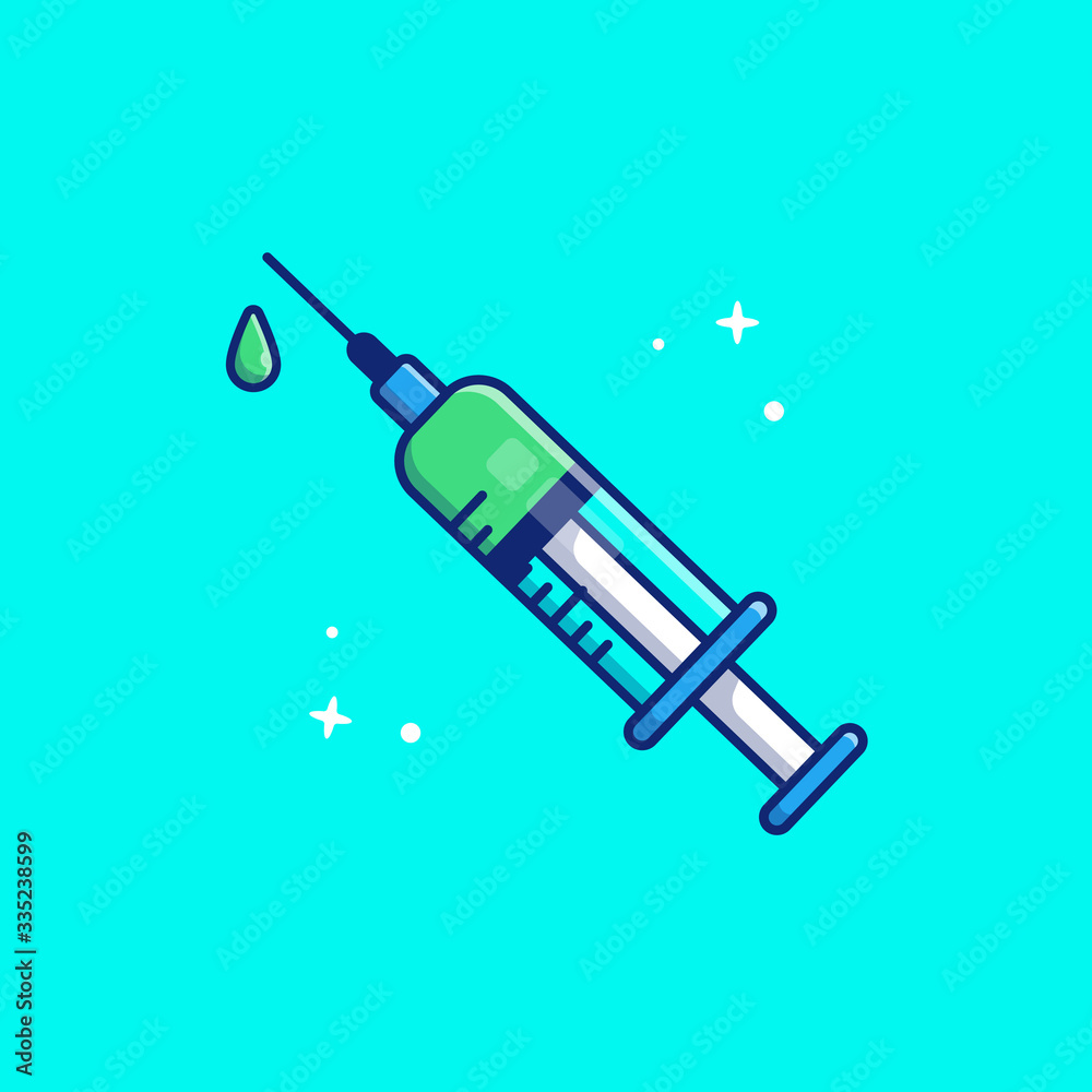 Injection Medical Vector Icon Illustration. Healthcare And Medical Icon ...