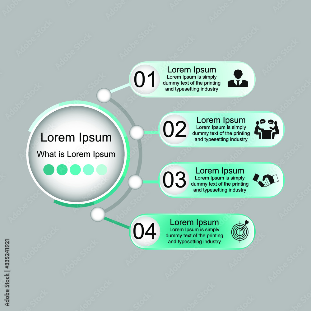 Business data visualization, infographics. Scheme of the process of ...