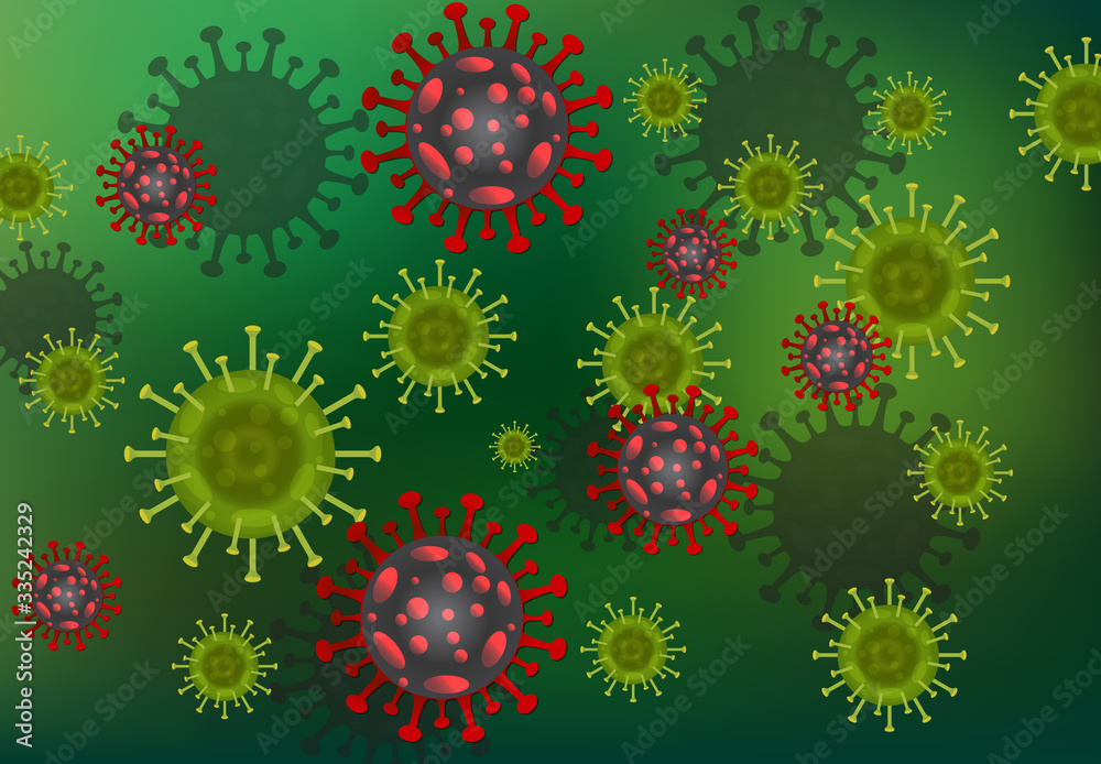 covid-19 influenza corona virus background. covid19 disease is a ...