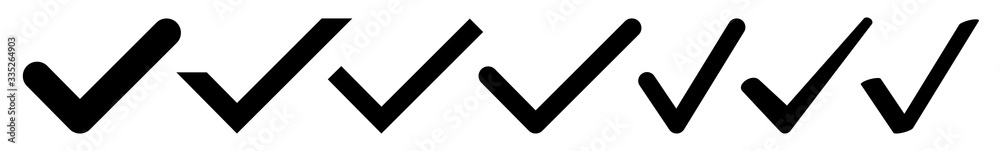 Check Mark Icon Black | Checkmark Illustration | Tick Symbol | Voting ...