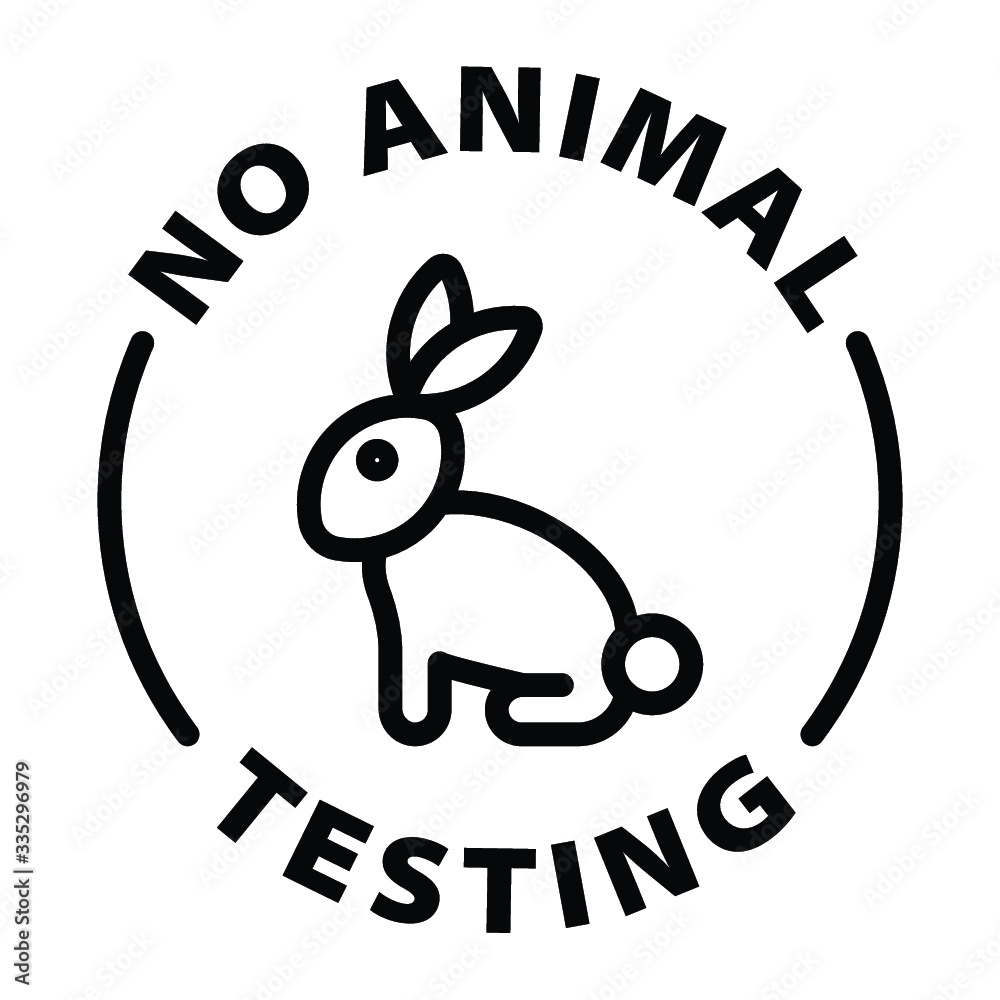 no animal testing black outline icon Stock Vector | Adobe Stock