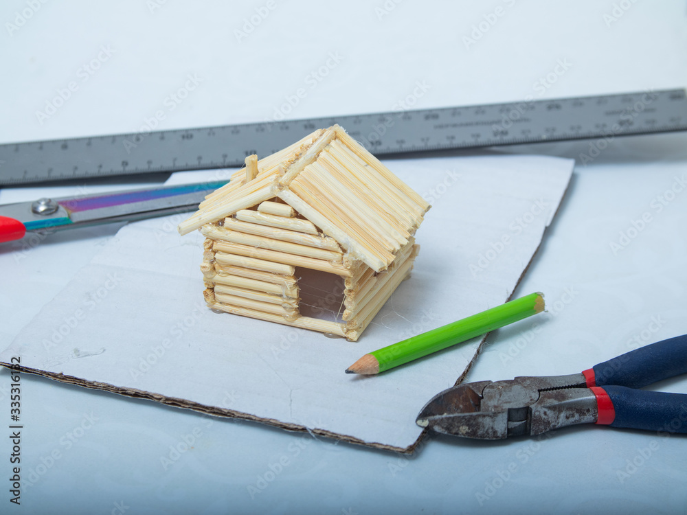 step-by-step instructions for creating a house from bamboo sticks ...
