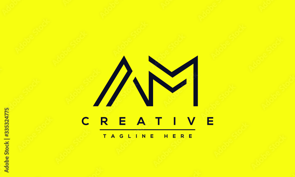 AM Letter Logo Design. Creative Modern A M Letters icon vector ...