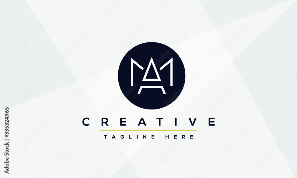 AM Letter Logo Design. Creative Modern A M Letters icon vector ...