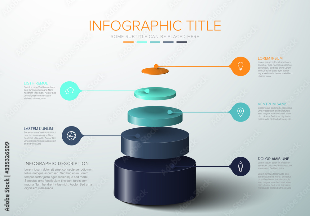 Layered Infographic Layout Stock Template | Adobe Stock