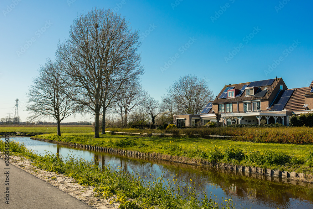 Green field graas, dutch landscape countryside in Netherlands Stock ...