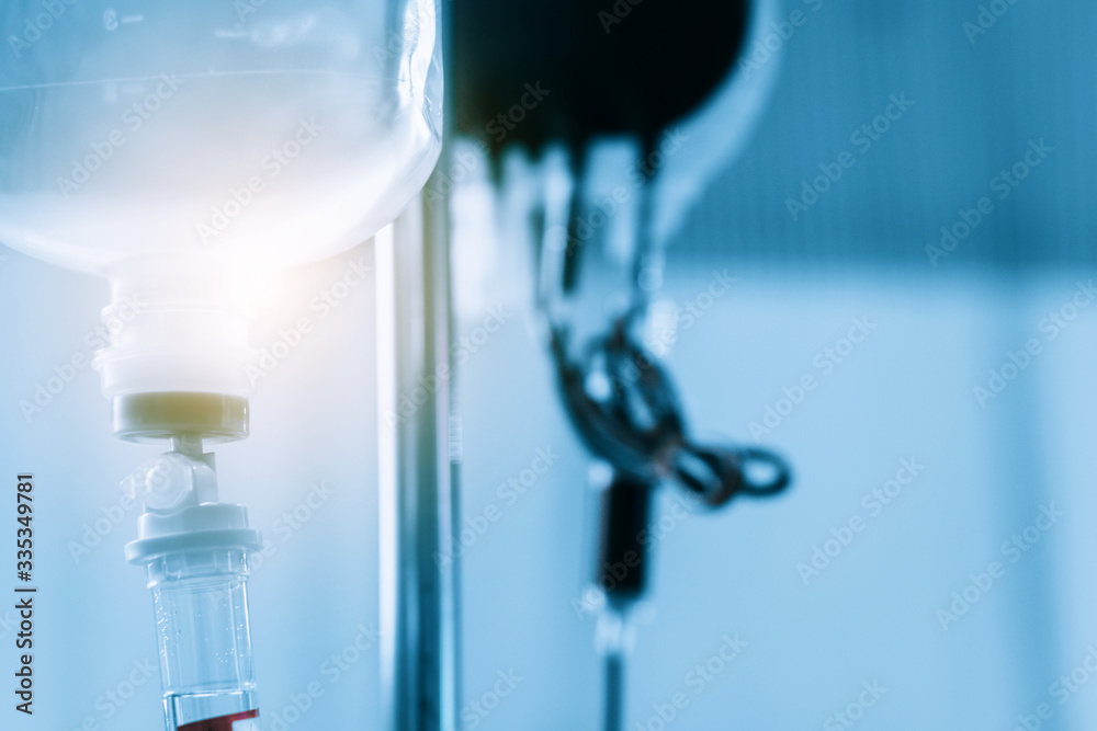 Coma patient on hopital bed take care by doctor nurse due to serious ...