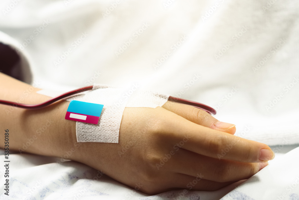 Coma patient on hopital bed take care by doctor nurse due to serious ...