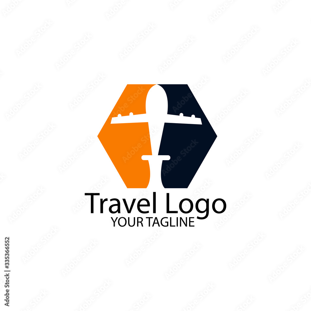 Booking plane logo templates.airplane logo.travel logo template. Stock ...