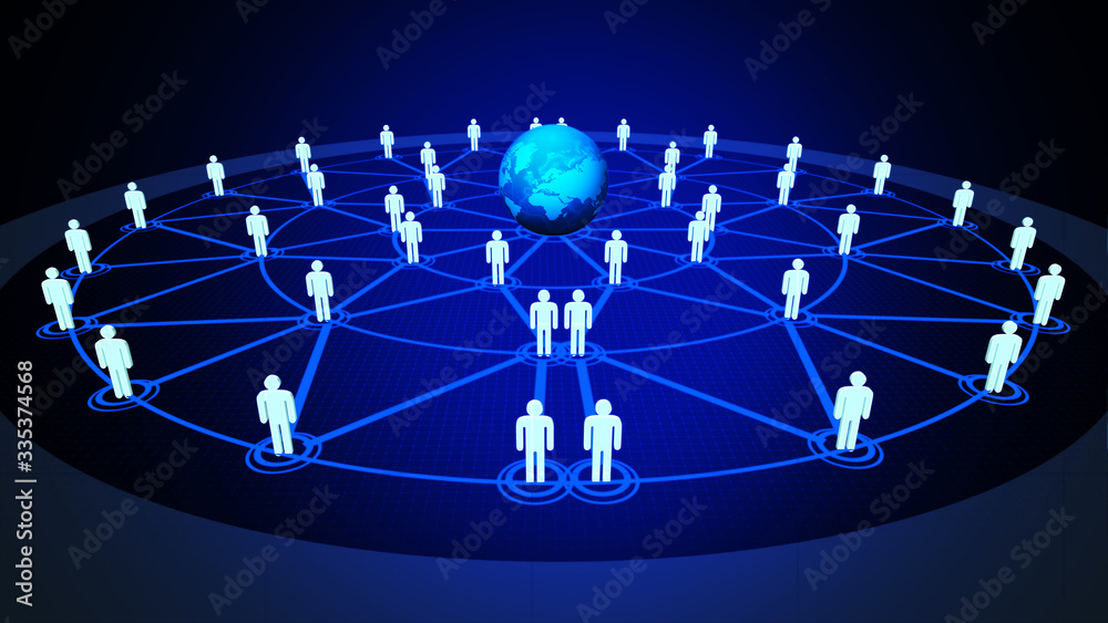 3D people networking rendering background is perfect for any type of ...