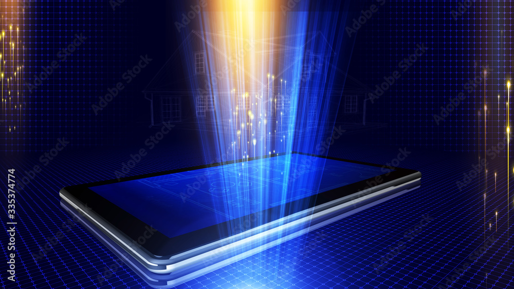 mobile digital house background is perfect for any type of news or ...