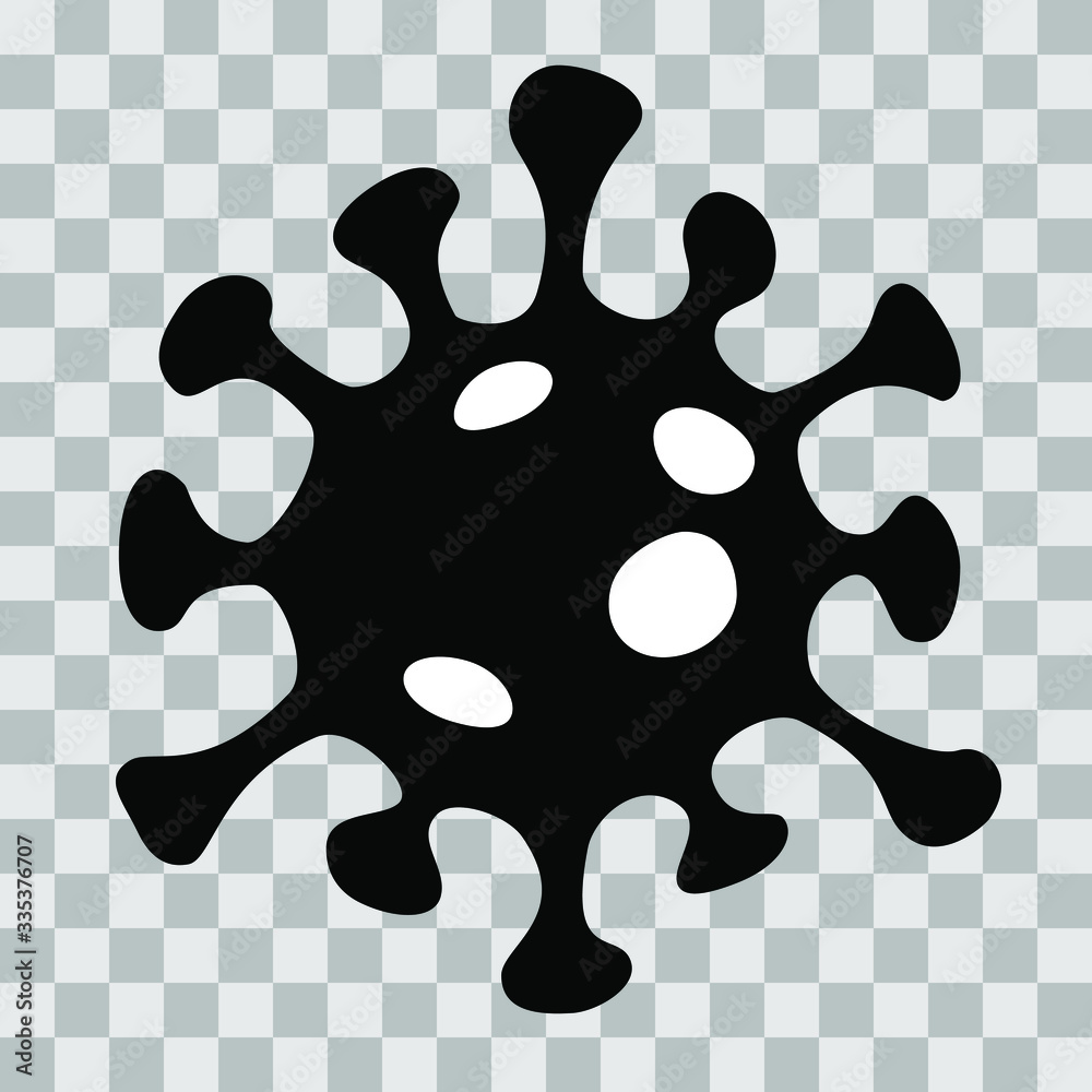 SARS CoV 2 (COVID-19) coronavirus flat vector icon, symbol, logo on ...