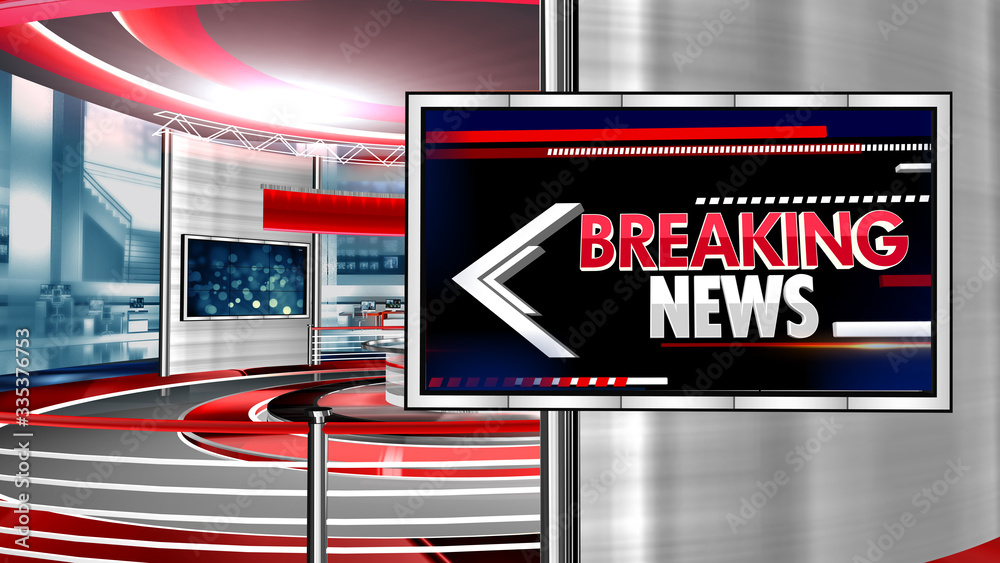 BREAKING NEWS 3D rendering background is perfect for any type of news ...