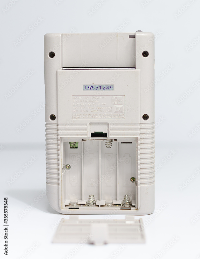 london, england, 05/05/2019 A retro hand held nintendo gameboy game boy ...