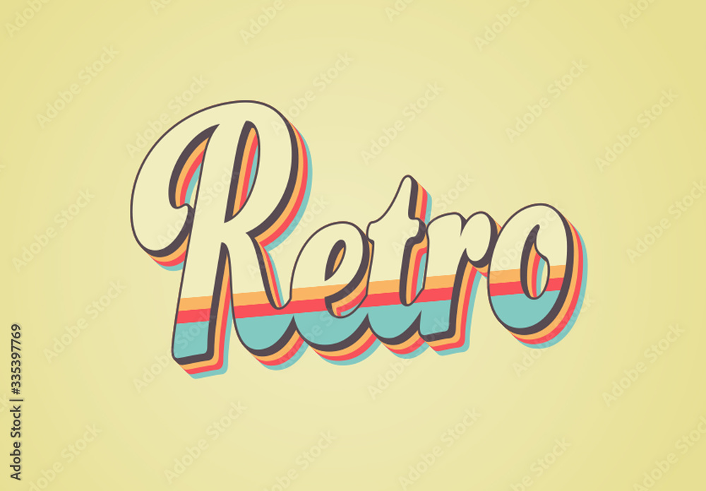 Retro Text Effect Stock Template | Adobe Stock