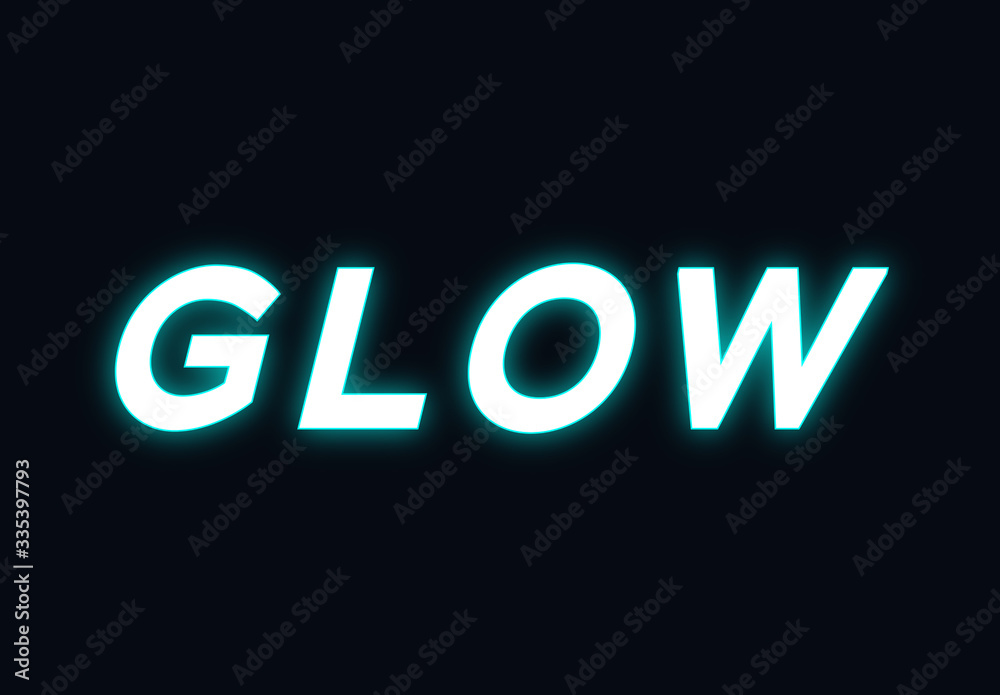 Glow Text Effect Stock Template | Adobe Stock