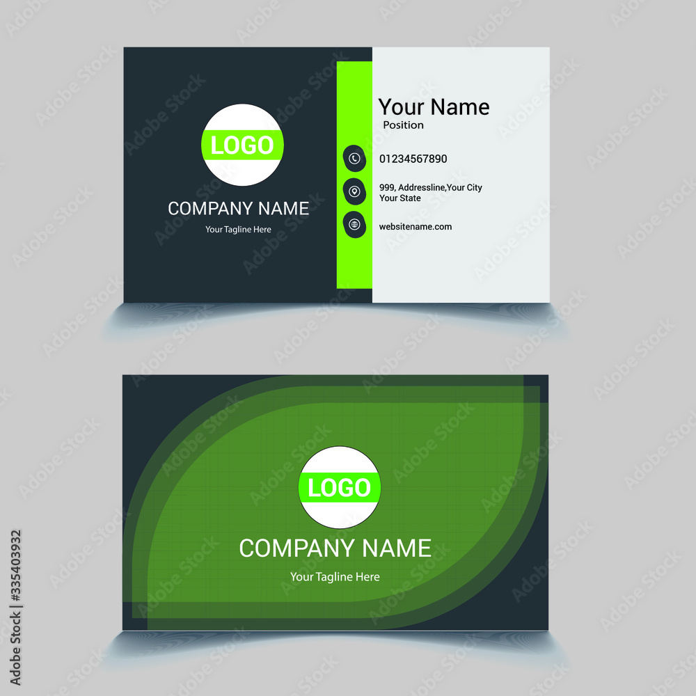 Print ready Modern presentation card. Vector business card template ...