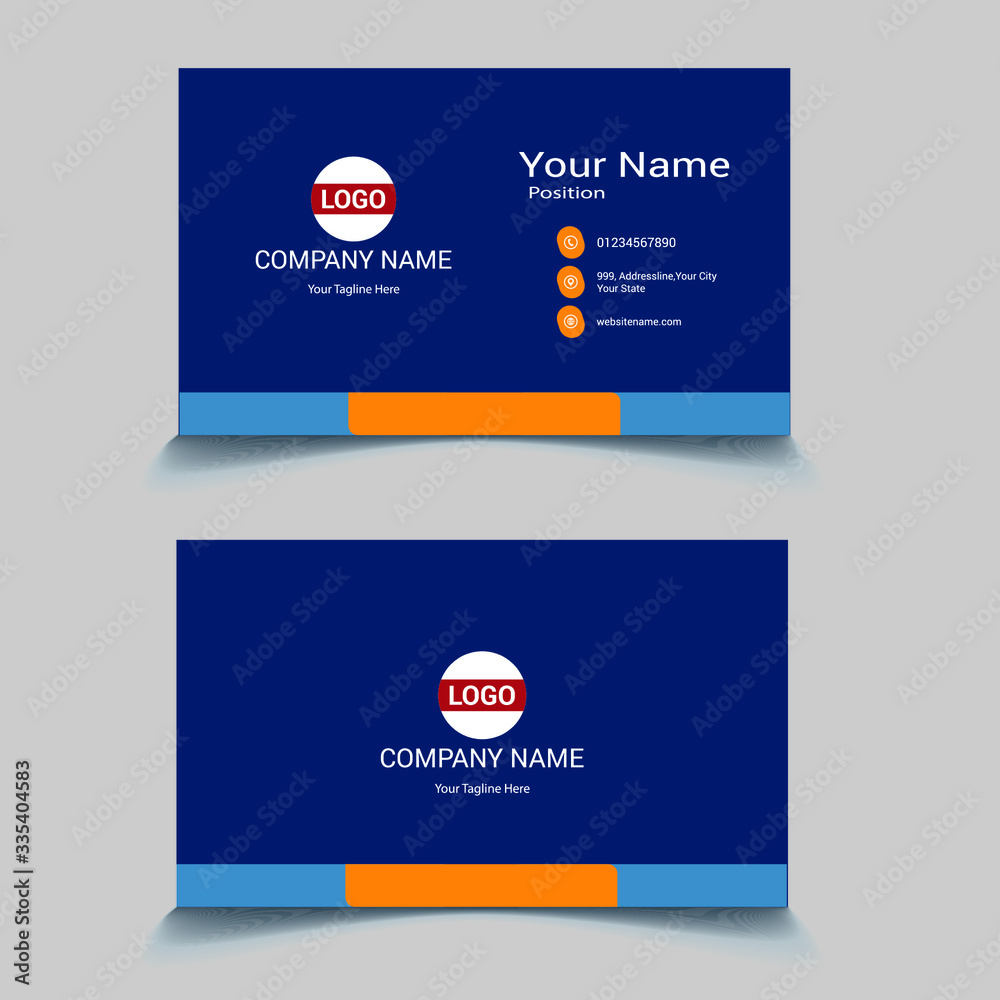 Print ready Modern presentation card. Vector business card template ...