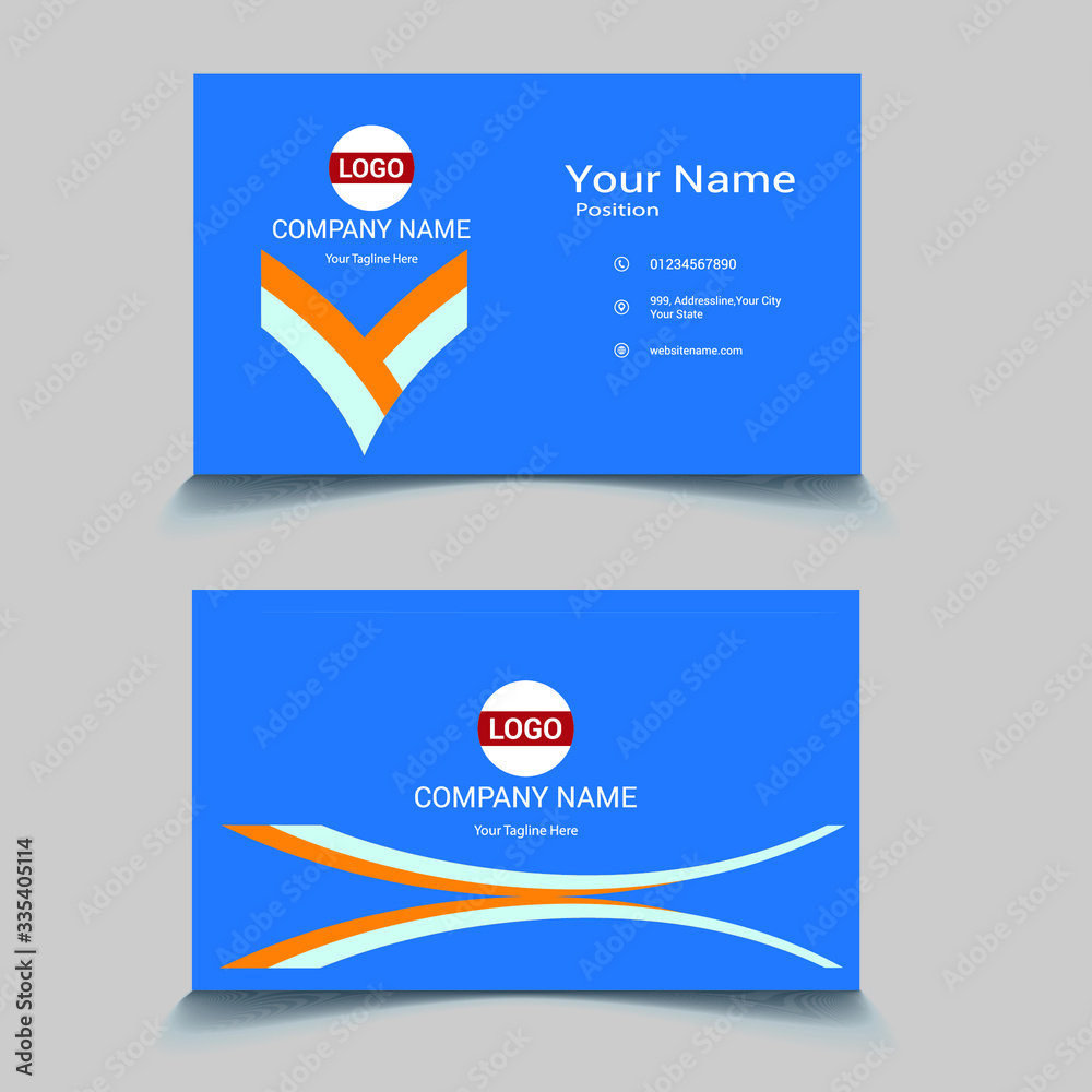 Print ready Modern presentation card. Vector business card template ...