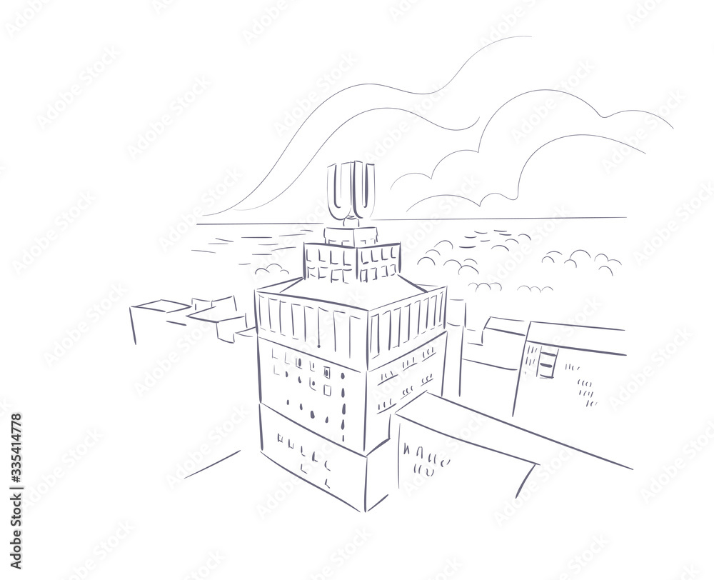 Dortmund Germany Europe vector sketch city illustration line art Stock ...