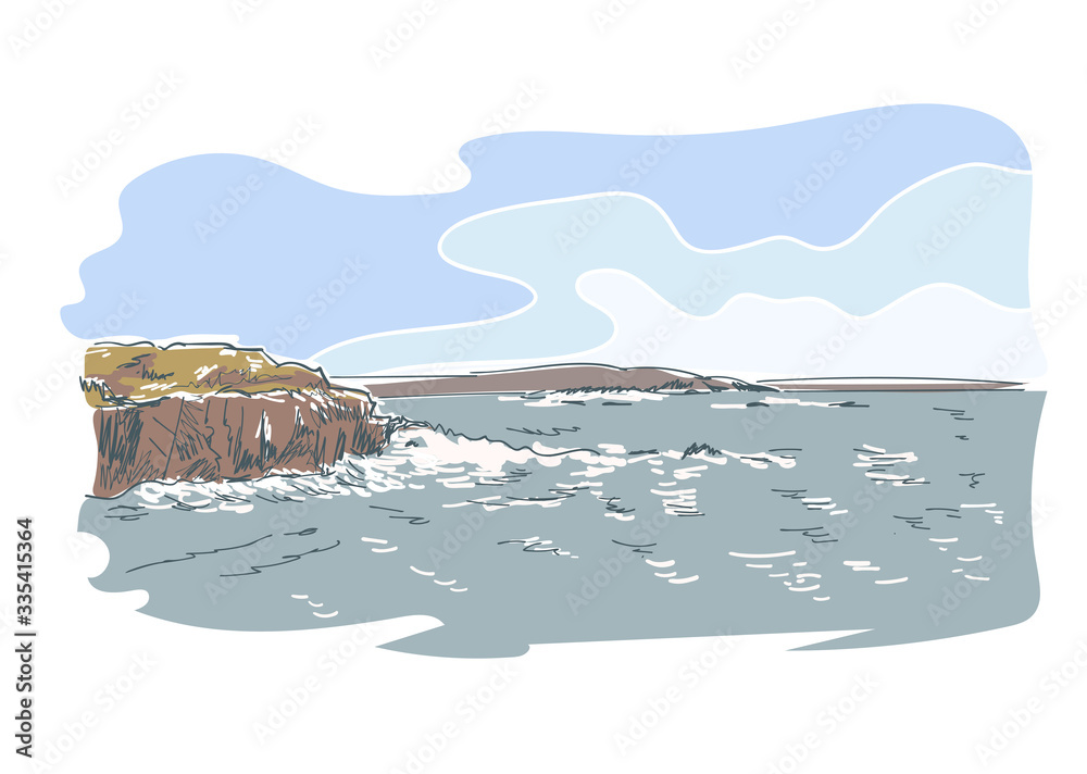 Cork Irland Europe vector sketch city illustration line art Stock ...