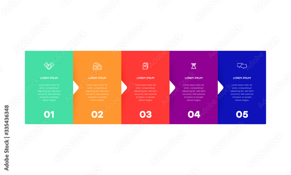 Infographic. Vector Infographic design template with icons and 5 ...