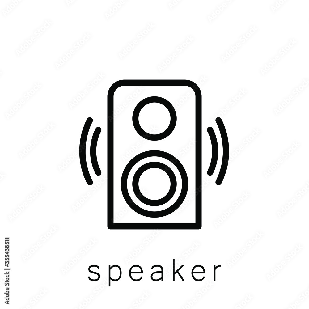 Speaker Icon , Template Logo Design Vector Emblem Isolated Illustration ...