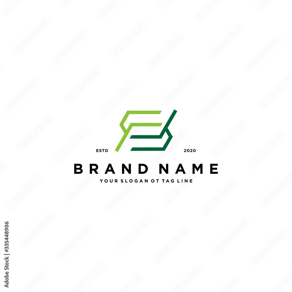 letter SF logo design vector Stock Vector | Adobe Stock