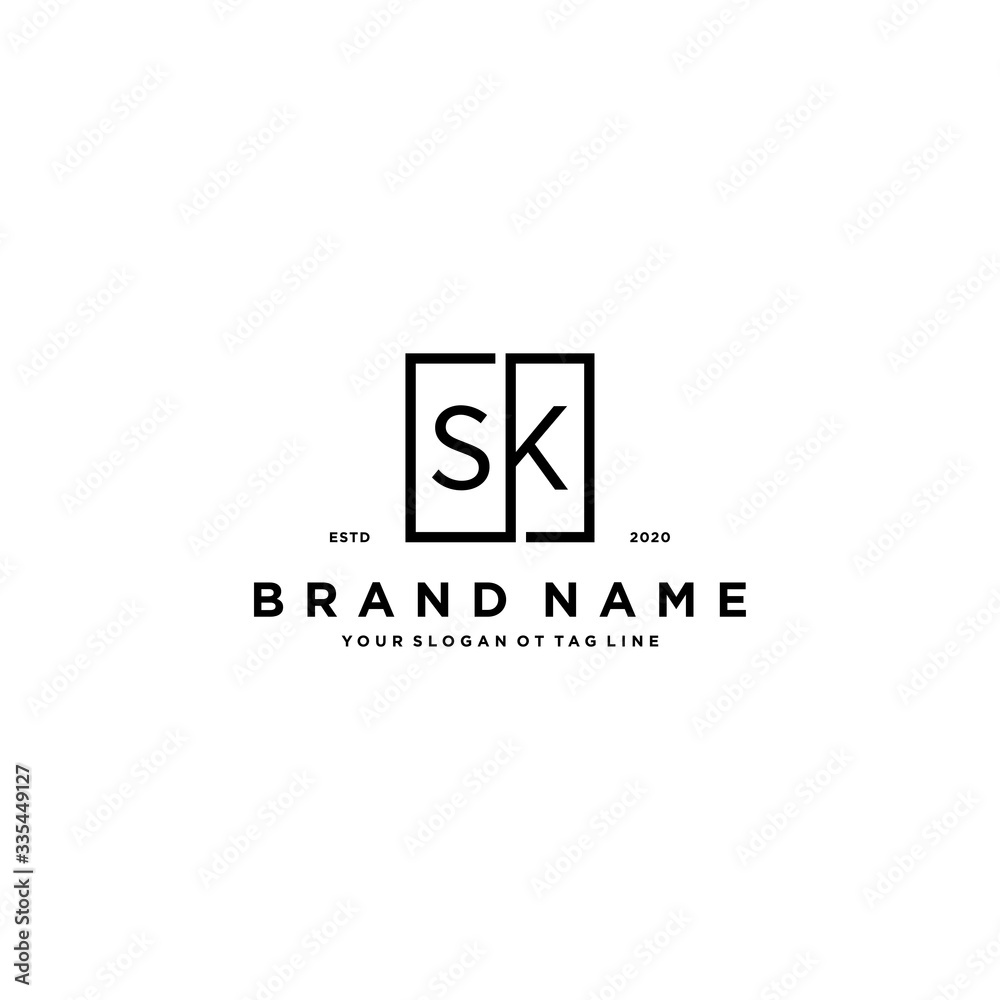 letter SK logo design vector Stock Vector | Adobe Stock
