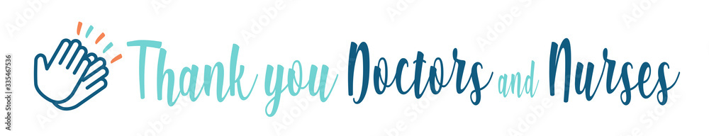 Thank you doctors and nurses Stock Vector | Adobe Stock