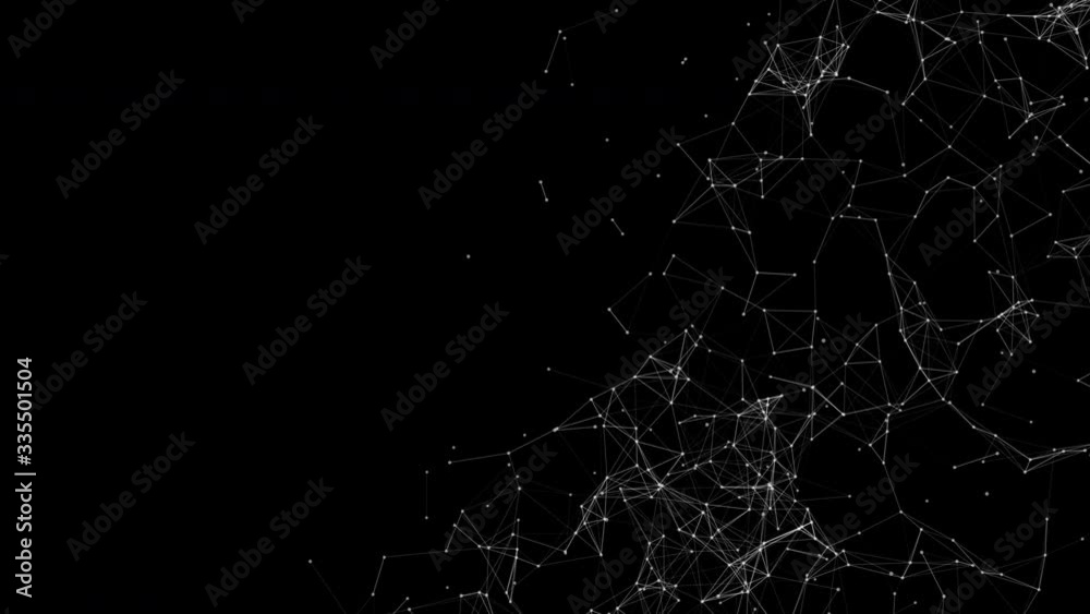 Looping Plexus Connections Background with Alpha Transparency Channel ...