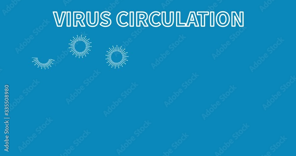 4K animation. Coronavirus cells circulation. Viruses endless ...
