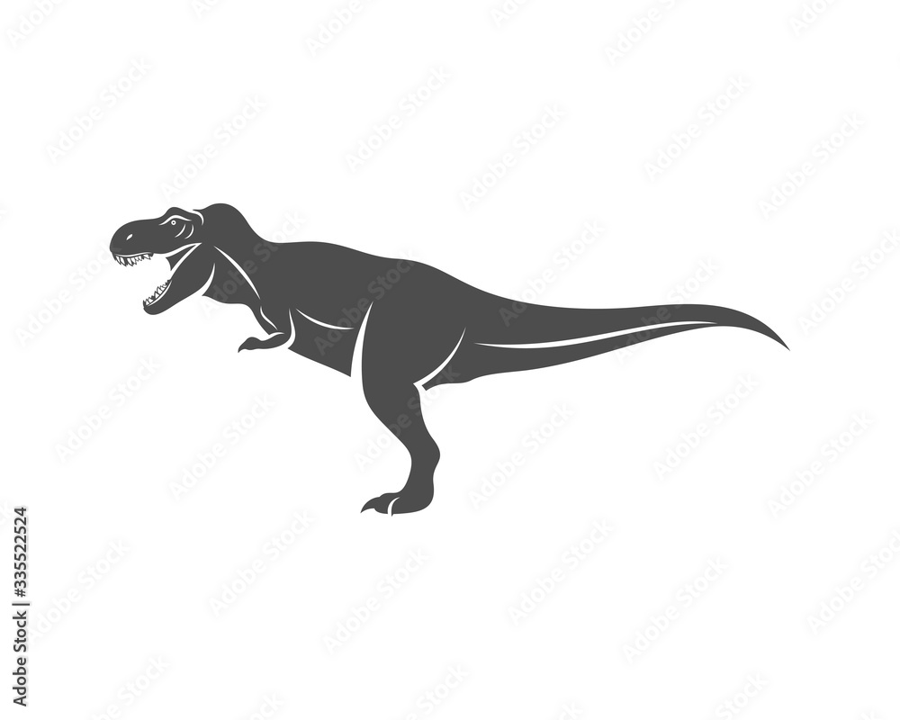 T rex logo design template. vector illustration Stock Vector | Adobe Stock