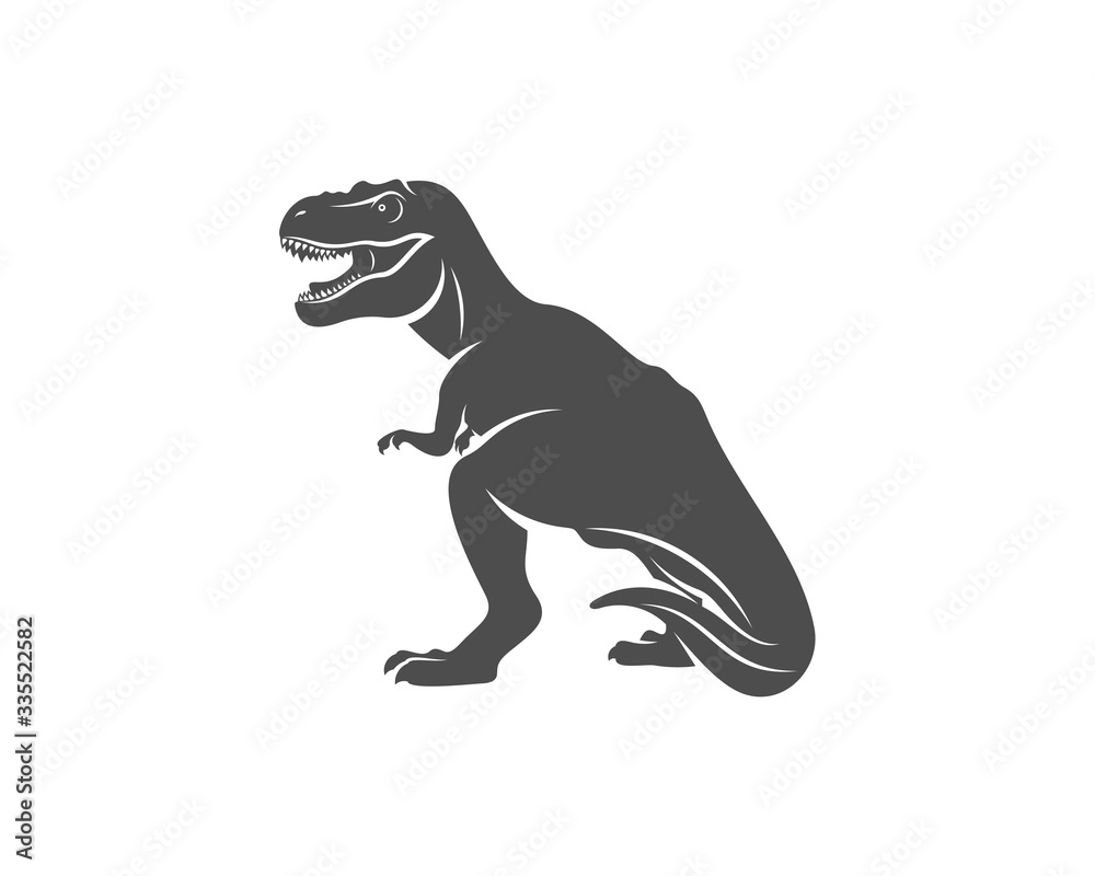 T rex logo design template. vector illustration Stock Vector | Adobe Stock