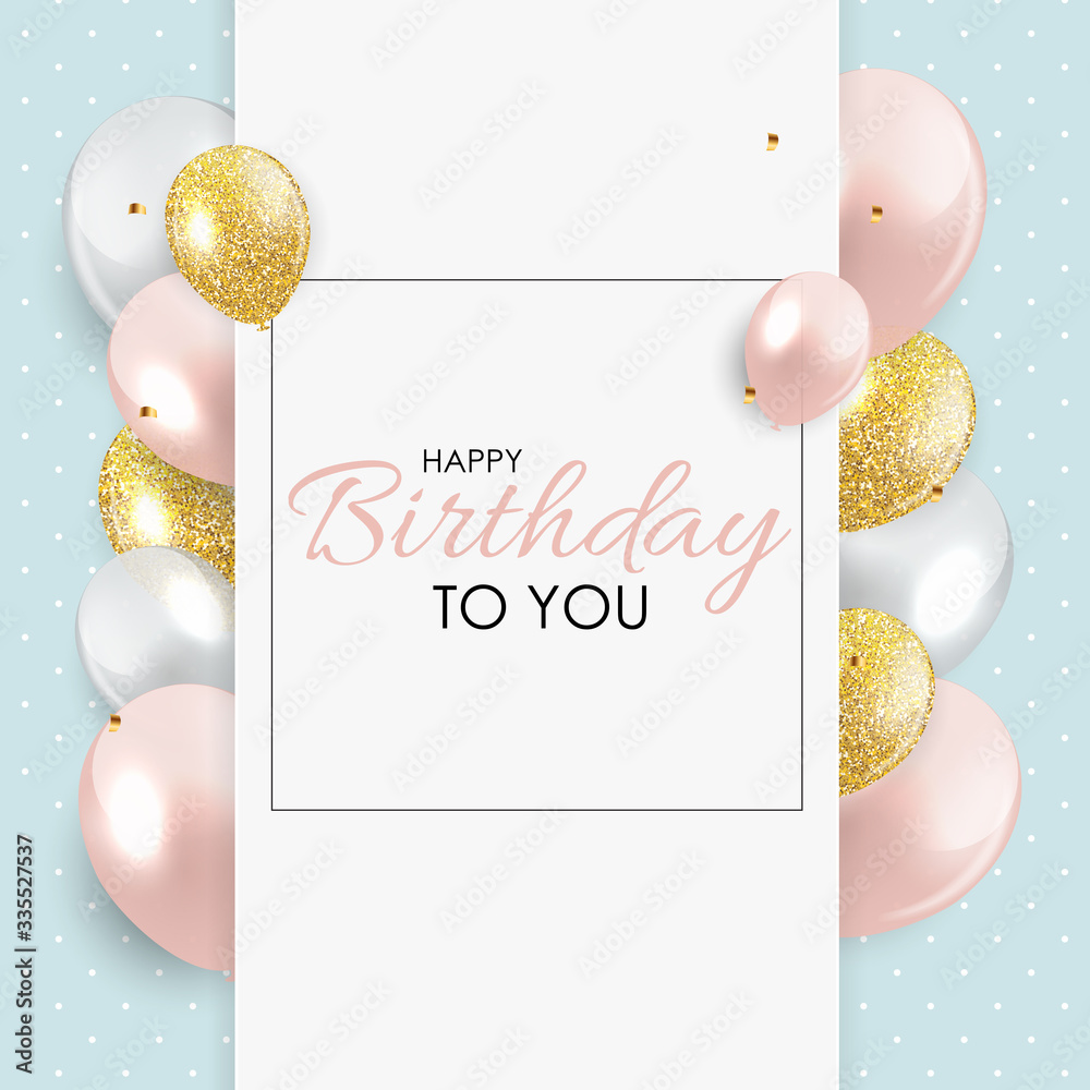 Abstract Happy Birthday Background Card Template Vector Illustration ...