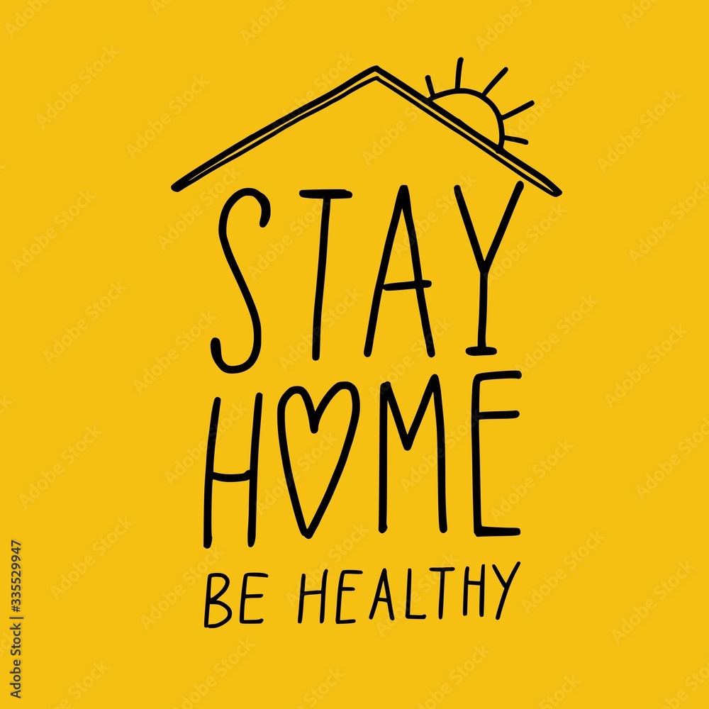 Coronavirus, Covid-19 vector hand drawn infographics poster, Stay Home ...