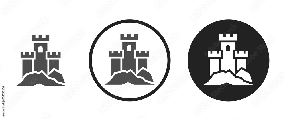Castle icon . web icon set .vector illustration Stock Vector | Adobe Stock