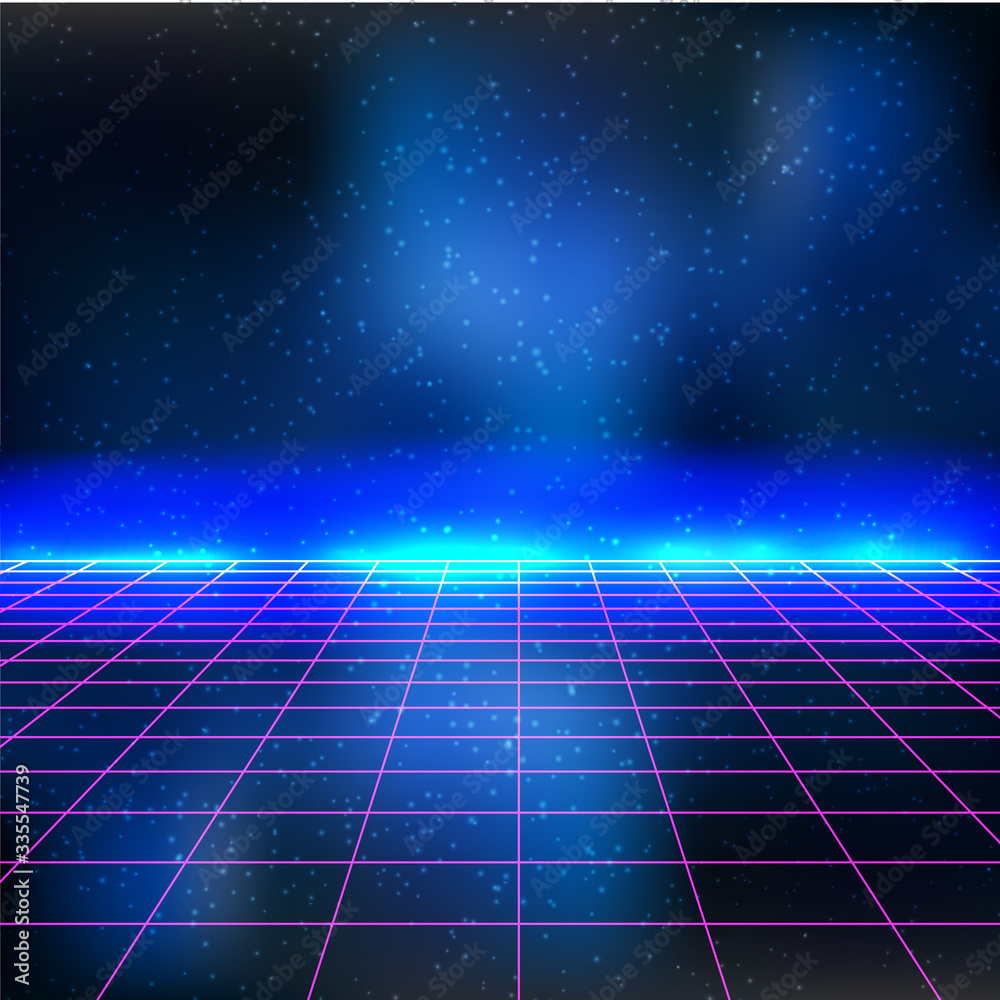 Synthwave retro design.Synthwave background illustration Stock Vector ...
