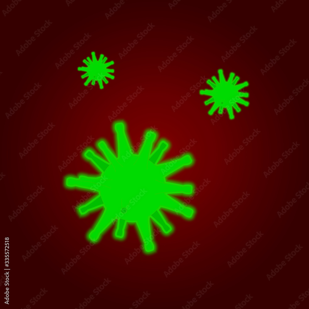 Coronavirus in the human body. Vector illustration. Covid19 infection ...