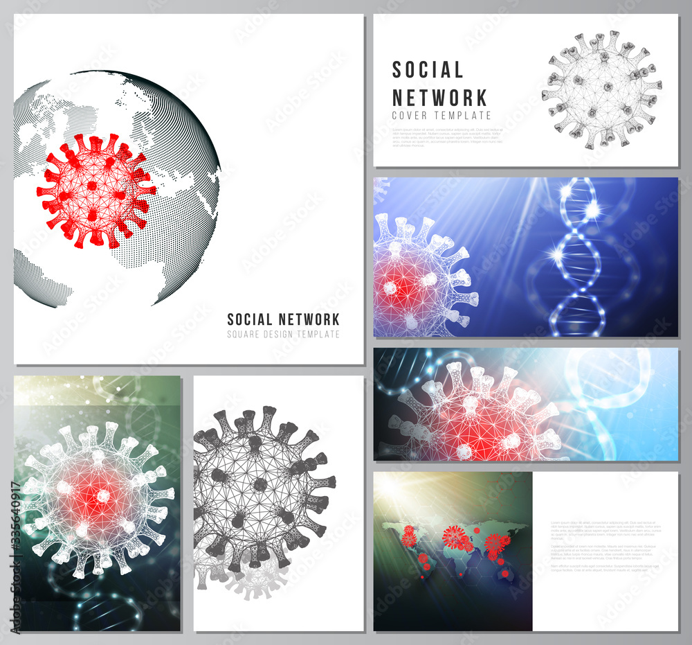 Vector layouts of social network mockups for cover design, website ...