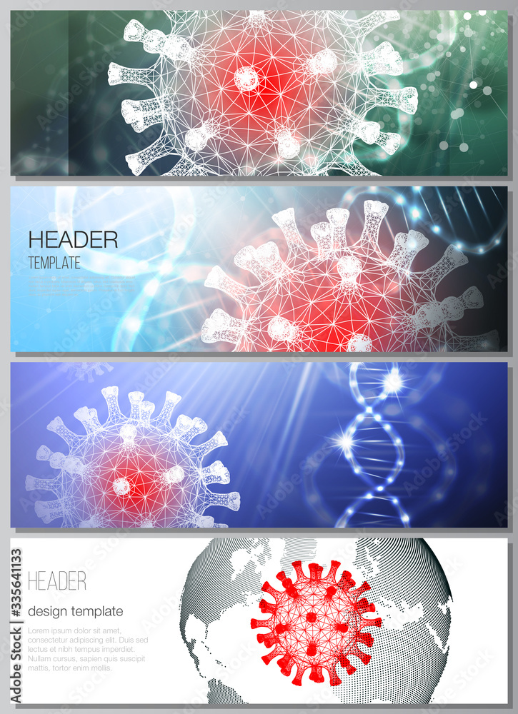 Vector layout of headers, banner design template for website footer ...