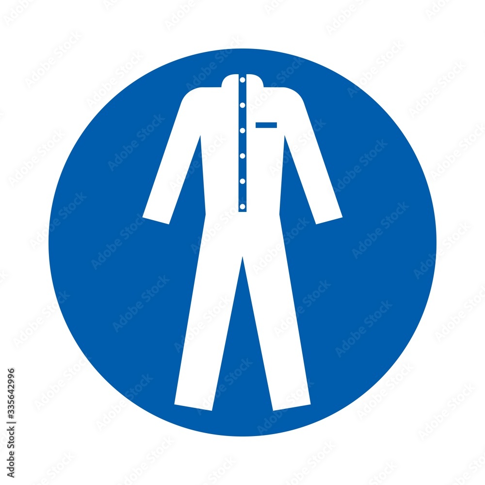 Protective clothing must be worn. M010. Standard ISO 7010 Stock Vector ...