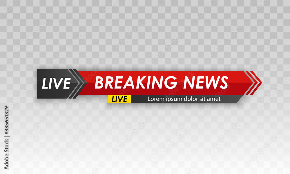 Tv news bar. Stock Vector | Adobe Stock